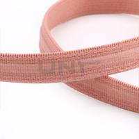 China Nude Garments Accessories Polyester Silicone Drip Elastic Tape for sale