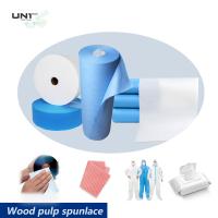 China Eco Friendly Biodegradable Wood Pulp Spunlace Nonwoven Fabric 70% Polyester 30% Viscose for sale