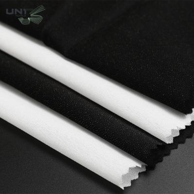China Soft Garment Interlining 50D*50D Yarn Double Dot HDPE/LDPE Coating ALB-1588 Model for sale