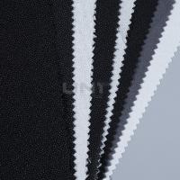 China Double Dot Coating Twill Weave Interlining and Twill Weave Fusible Interlining with Polyester Spandex Blend and Dry Cleaning Resistant for Garments for sale