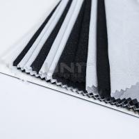 China Breathable Flexible Double Dot Warp Knitted Interlining Fusible Woven Interlining for Shirt and Coat Production for sale