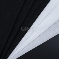 China Breathable Flexible Double Dot Warp Knitted Interlining Fusible Woven Interlining for Shirt and Coat Production for sale