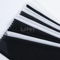 China Breathable Flexible Double Dot Warp Knitted Interlining Fusible Woven Interlining for Shirt and Coat Production for sale