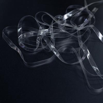 China Silicone Mobilon TPU Tape 3/4/5/6mm TPU Clear Invisible Elastic Transparent Bra Strap for sale