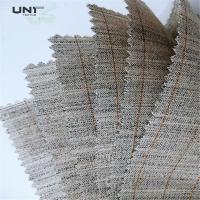 China Hair Interlining ideal for mens suits and jackets made from cotton rayon poly goat hair with stiff smooth elastic handfeeling for sale