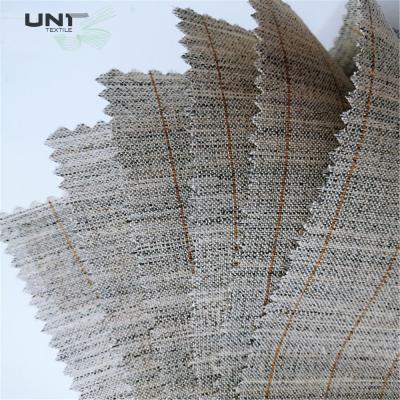 China Hair Interlining ideal for mens suits and jackets made from cotton rayon poly goat hair with stiff smooth elastic handfeeling for sale