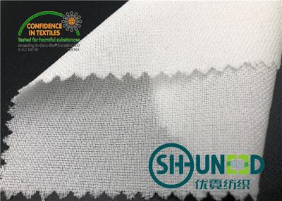 China 55GSM Fusible Woven Adhesive Liner /White  Interlining In Garments for sale