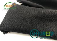 China Black PA Coated Stretch Twill Weave Fusible Interlining Woven Interfacing for Suits for sale
