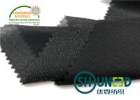 China Lightweight Water Jet Black Color Twill Weave Fusible Interlining Woven Interfacing for sale
