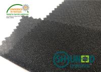 China Lightweight Water Jet Black Color Twill Weave Fusible Interlining Woven Interfacing for sale