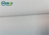 China White Polyester Woven Fusible Interlining / Twill Woven Fusible Interfacing Fabric for sale