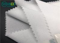 China White And Black Color Broken Twill Weave Elastic Twill Weave Fusible Interlining Woven Interlining for sale