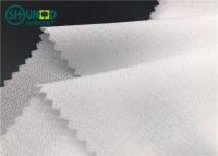 China White And Black Color Broken Twill Weave Elastic Twill Weave Fusible Interlining Woven Interlining for sale