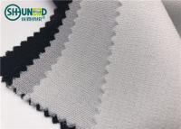 China White And Black Color Broken Twill Weave Elastic Twill Weave Fusible Interlining Woven Interlining for sale