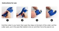 China HT307A SK5 Aluminum Portable Hand Tool Tube Cutter for 42mm Plastic Pipes with 2.0mm Blade for sale