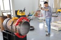 China H22S 20-22 Inch Rotary Metal Pipe Cutter 40.5kg 300x70x40cm for Steel and Stainless Steel Pipes for sale