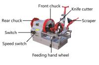 China STT150 900W Automatic Electric Pipe Cutter and Threader for 2 1/2-6