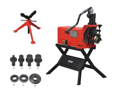 China STG9A Roll Groover Machine 1-8 Inch SCH40 Steel Pipe with 750W Motor and Folding Carriage for sale