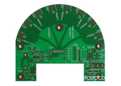 China Lead Free HASL 2 Layer FR4 PCB Circuit Boards Green 0.6MM Thickness for sale