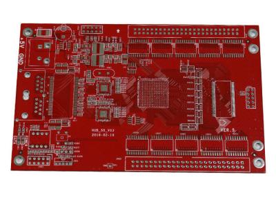 China FR4 Multilayer PCB Board With Red Solder Mask RoHS Rigid Turnkey for sale