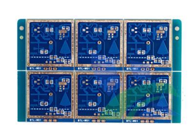 China Fr4 UL 94v-0 Rohs Ro 4350B Blue pcb RFID With Microwave Soldermask 0.634mm for sale