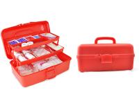 China OEM Plastic Waterproof First Aid Kit Layer Box First Aid Hard Empty Carrying Case for sale