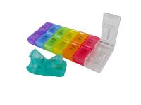 China Weekly 7 Days Pill Organizer AM/PM Detachable Pill Box With Cutter for sale