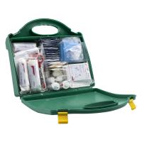 China MDSAP Workplace First Aid Kit Wall Mounted Green PP Trauma Emergency Medical Box for sale