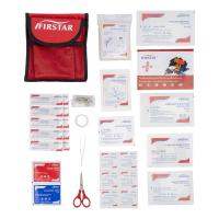 China Traveller First Aid Travel Kit In Compact PVC Coated Nylon Bag 18*16*2cm for sale