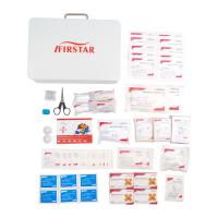 China Portable Outdoor Metal Medical First Aid Kit Boxes With Hasp Lock for sale