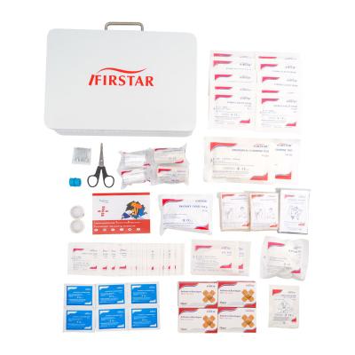 China Portable Outdoor Metal Medical First Aid Kit Boxes With Hasp Lock for sale