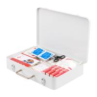 China Portable Outdoor Metal Medical First Aid Kit Boxes With Hasp Lock for sale