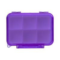 China Multifunctional Water Resistent Daily Pill Box With Removable Tray 6 Compartments Matte Surface for sale