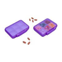 China Multifunctional Water Resistent Daily Pill Box With Removable Tray 6 Compartments Matte Surface for sale