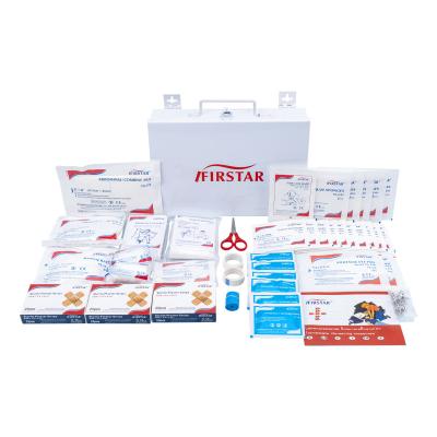 China Emergency Wall Mounted First Aid Kit Box Metal Case For 10 Person for sale