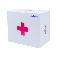 China Cardboard First Aid Kit Boxes 4 Compartments For Cleansing Burncare Woundcare And Fever Care for sale
