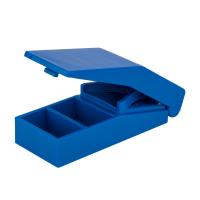 China Blue PP Portable Pill Cutter For Small Large Pills Crusher Splitter With Dispenser for sale