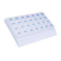 China Monthly Am Pm Pill Organizer Box For 7 Days 28 Compartments Pill Packaging Box for sale