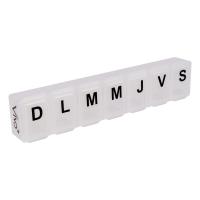 China OEM 7 Days Pill Storage Cases Easy Open Transparent Pill Box  For Travel for sale
