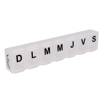 China OEM 7 Days Pill Storage Cases Easy Open Transparent Pill Box  For Travel for sale