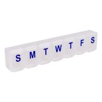 China OEM 7 Days Pill Storage Cases Easy Open Transparent Pill Box  For Travel for sale