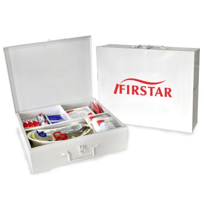 China Workplace Compliant First Aid Kit Metal Wall Mount White 28x23x9cm for sale