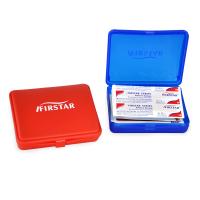 China Mini Pocket Organizer First Aid Kit Storage Box Label Small Red Blue 10.5x9.3x3cm for sale