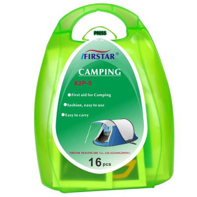 China Mini Diy Travel First Aid Kit Items Box Camping 14x10.5x3.7cm for sale