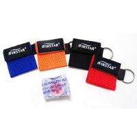 China Cpr Breathing Barrier Keychain Device With Face Shield And Gloves Mouthpiece 5x5cm for sale
