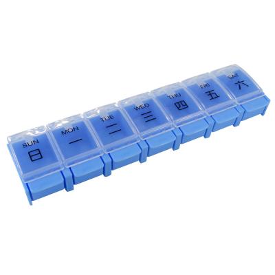 China Am Pm 7 Day Push Button Pill Reminder 2xl Xl Daily Weekly Medicine Planner Box for sale