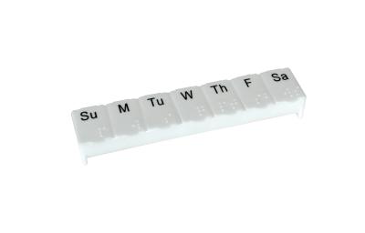 China Locking Bpa Free Pill Case Organizer Empty Travel Medicine Storage Box With Braille for sale