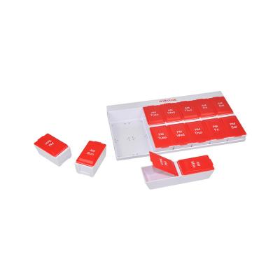 China Extra Large 7 Day Pill Box Organizer With Removable Daily Pill Boxes Medicine Tray Organizer for sale