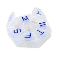 China 7 Sided Weekly Pill Reminder Container Medicine Box Organizer With Lock for sale