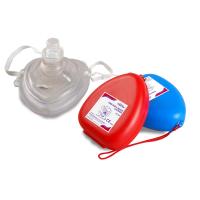 China Face CPR Resuscitation Mask On Child Adult Pocket Heart Shape Hard Case Wrist Strap Oxygen for sale